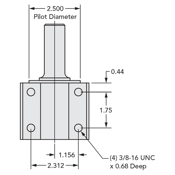 Model 410 Non-SAE Mount Overhung Load Adaptor